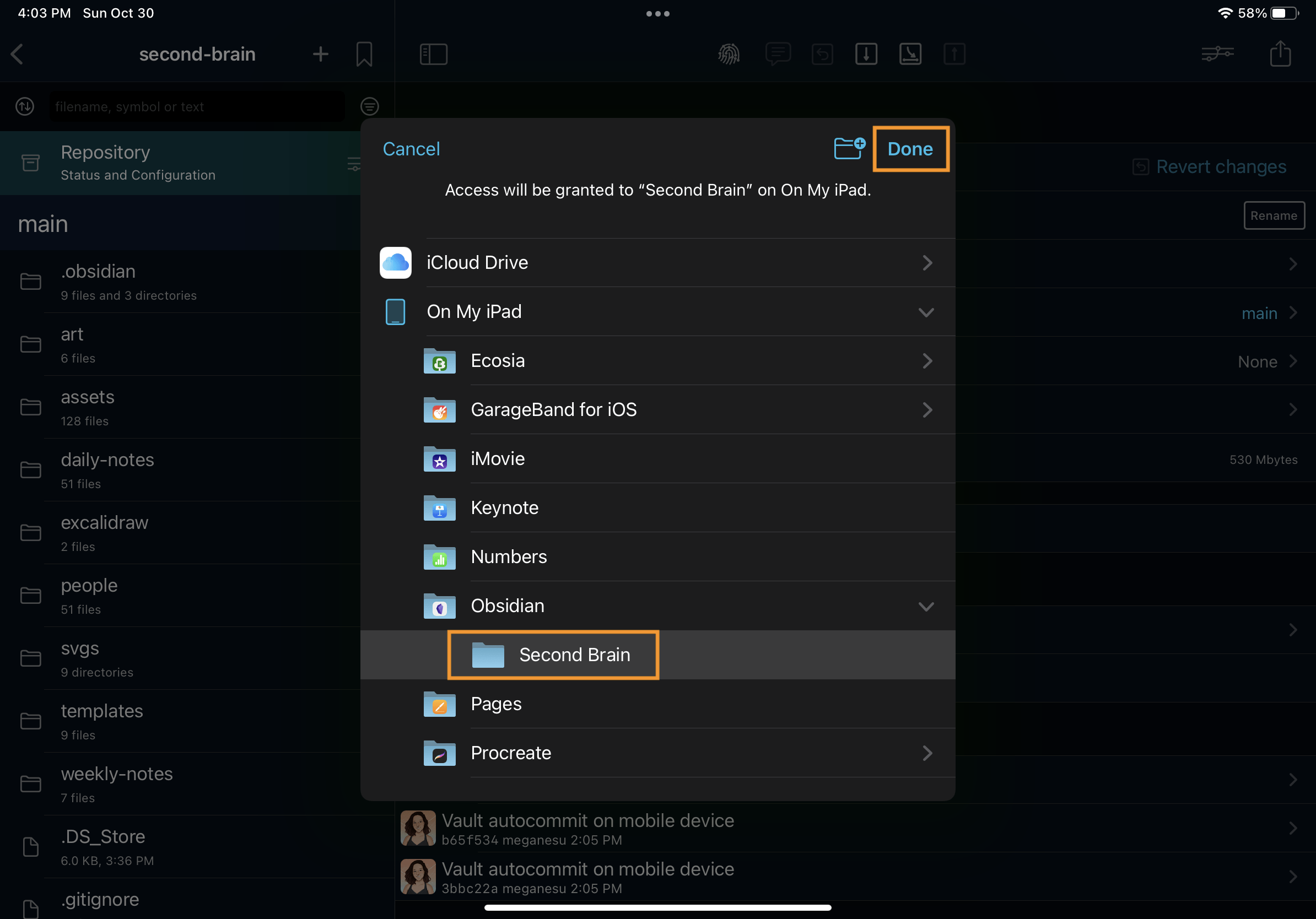 Sync your Obsidian Vault on iOS with GitHub, Working Copy, and Apple ...